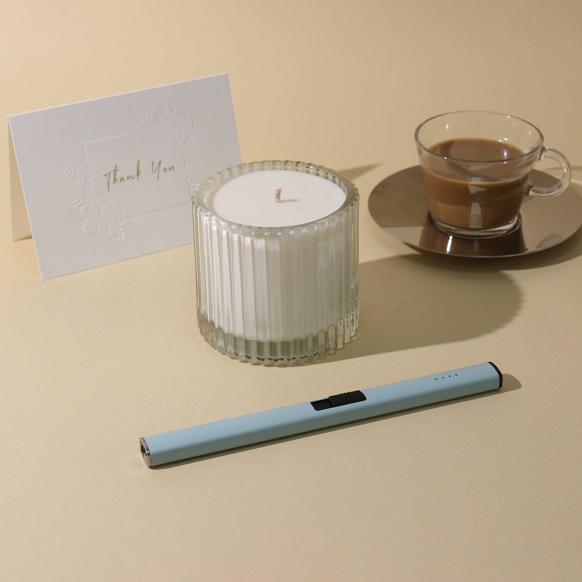 Light Teal Electric Lighter | Rechargeable, Windproof & Safe – VAUCLUSE