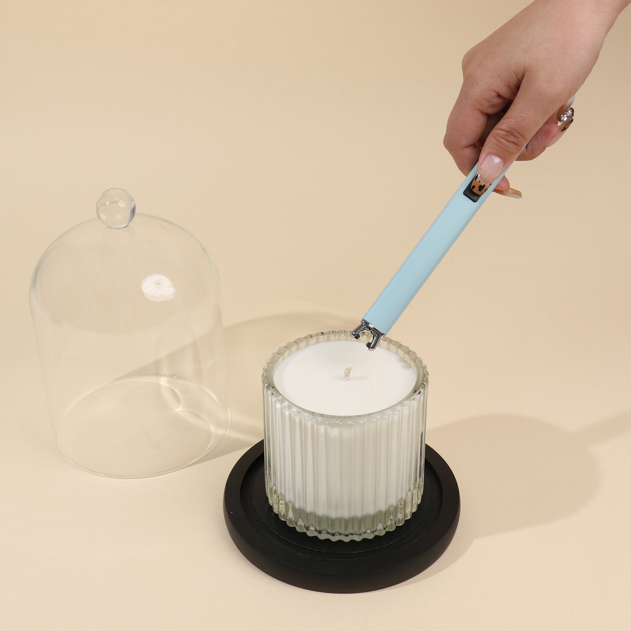 Light Teal Electric Lighter | Rechargeable, Windproof & Safe – VAUCLUSE